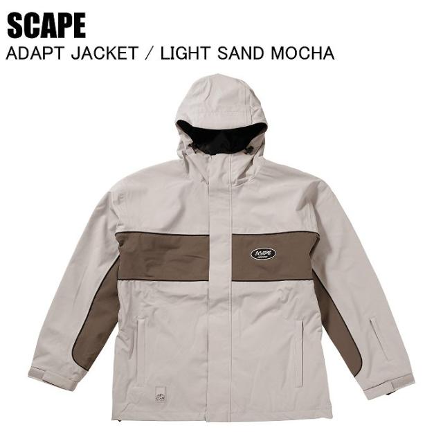 SCAPE エスケープ ADAPT JACKET アダプトジャケット LIGHT SAND/MOCHA スノーボードウェア ジャケット SCAPEウェア 25-26モデル