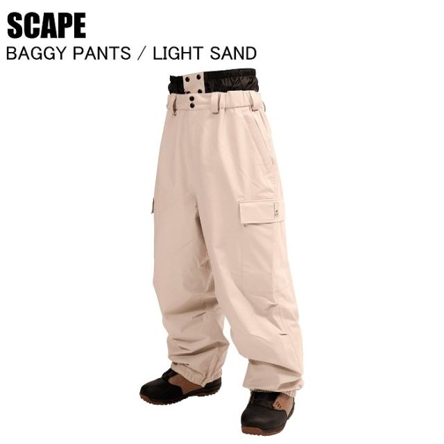 SCAPE エスケープ BAGGY PANT バギーパンツ LIGHT SAND スノーボードウェア パンツ SCAPEウェア スノボ 25-26モデル