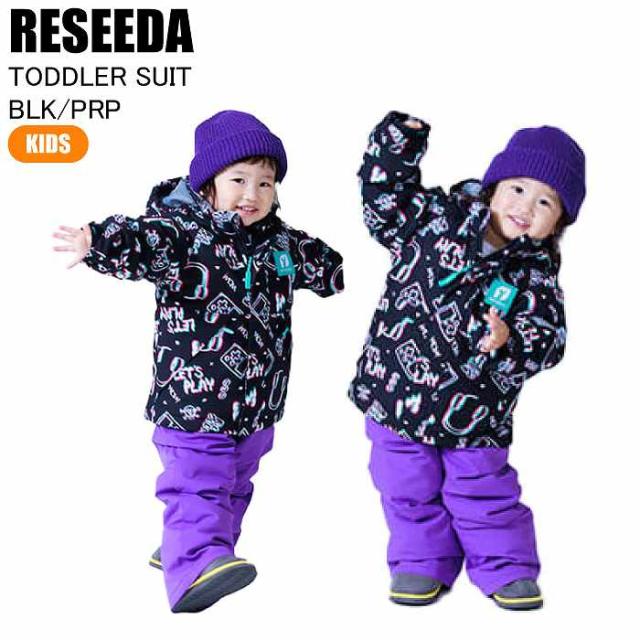 RESEEDA レセーダ RES58001 TODDLER SUIT BLK/PRP スキー スノーボード 雪遊び ウェア キッズウェア 子ども 上下セット
