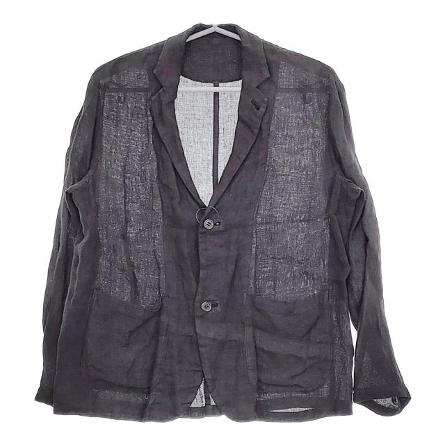 ゴーシュ リネンドビーテーラードジャケット G201-J019 サイズ2 テーラードジャケット チャコールグレー レディース ゴーシュ【中古】5-0311M♪