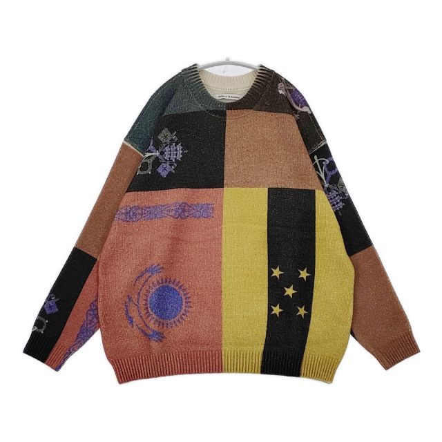 Children of the discordance 新品 WORLD FAMOUS INKJET CREW NECK KNIT 定価64900円 COTDKN-637 セーター ニット マルチ メンズ チルドレンオブザディスコーダンス【中古】5-0821T∞