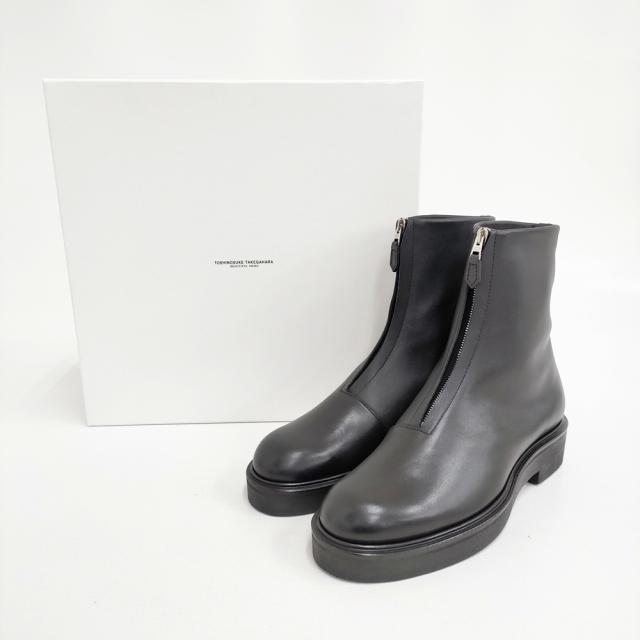 BEAUTIFUL SHOES 新品 FRONT-ZIP BOOTS 22.5cm 定価72600円 ブーツ ブラック レディース ビューティフルシューズ【中古】5-1128T◎