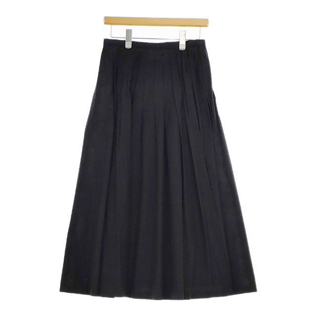 BLAMINK タックデザインコットンラップスカート 7924-299-0212 定価88000円 ロングスカート ブラック レディース ブラミンク【中古】5-0403M∞