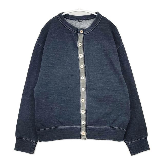 45R/45rpm 裏毛のスウェットカーディガン(インディゴ 重)  定価47300円 71170054 フォーティーファイブアールピーエム【中古】5-1104T△