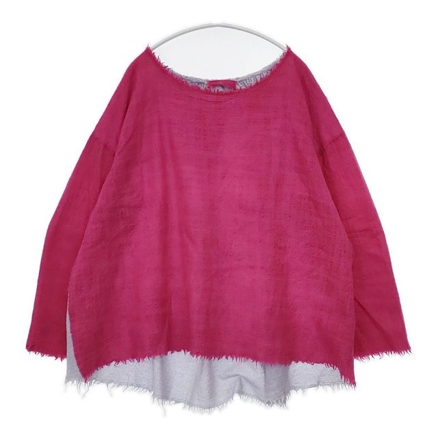 45R/45rpm 歳時記ウール縮絨かさねTシャツ 定価46200円 ブラウス シャツ ピンク ラベンダー レディース フォーティーファイブアールピーエム【中古】5-1120T∞