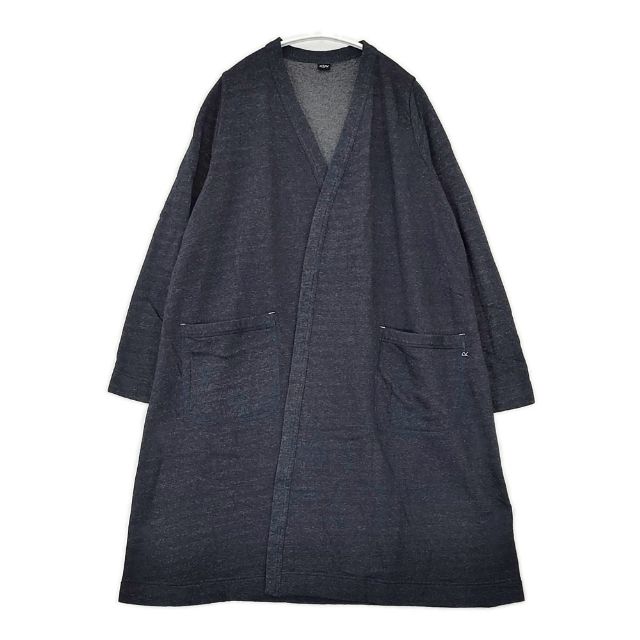 45R/45rpm インディゴ裏毛ロングCARDIGAN 定価37400円 コットン カーディガン ネイビー レディース フォーティーファイブアールピーエム【中古】5-1120T∞