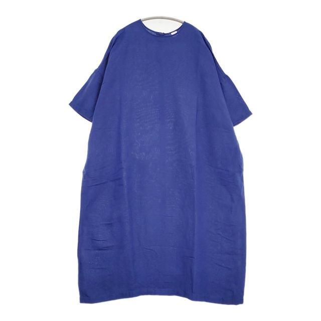 かぐれ リネンレーヨンワイドワンピース サイズ0 定価16500円 GA45-26M018 ワンピース ブルー レディース かぐれ【中古】5-0819S♪