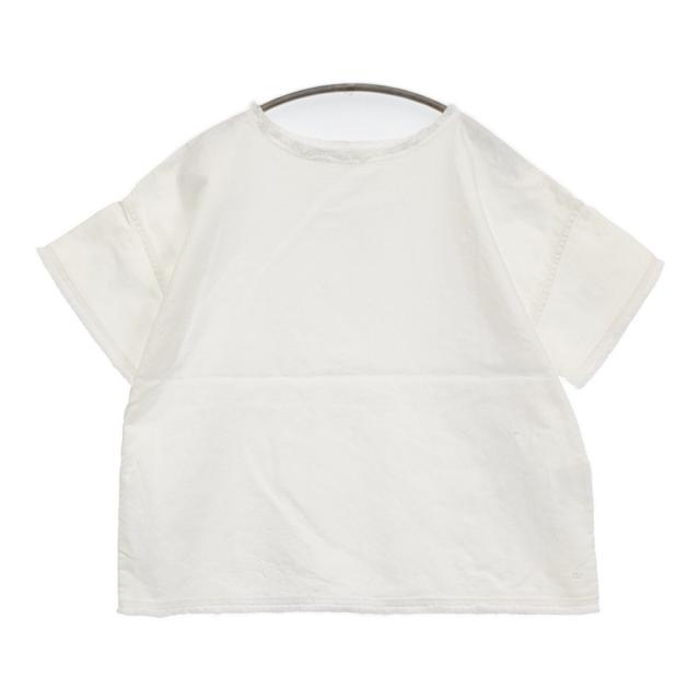 45R/45rpm コットンリネンデニムのビッグTシャツ 定価24200円 ホワイト レディース フォーティーファイブアールピーエム【中古】5-0819S♪