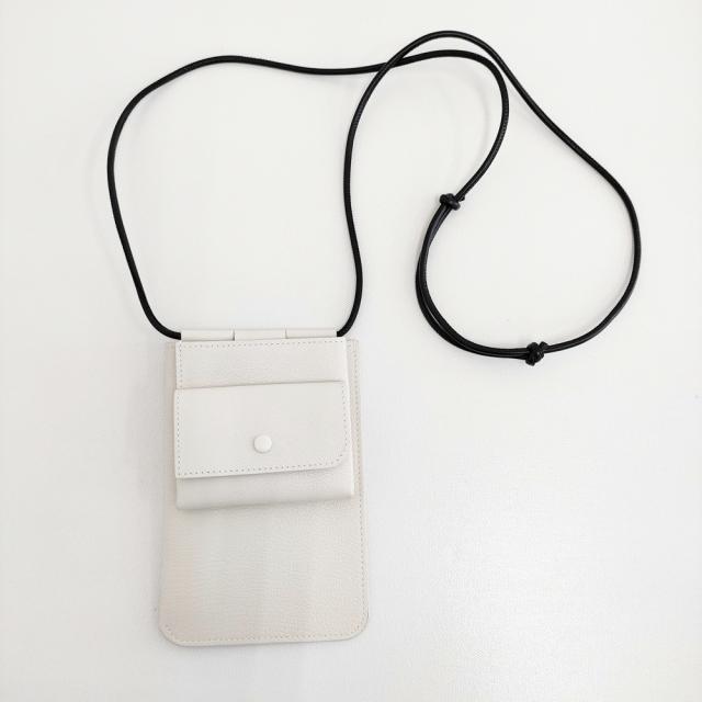 MOLINI Phone Shoulder Wallet フォンショルダーウォレット 定価42900円 財布 ポーチ オフホワイト レディース モリニ【中古】5-1022G♪