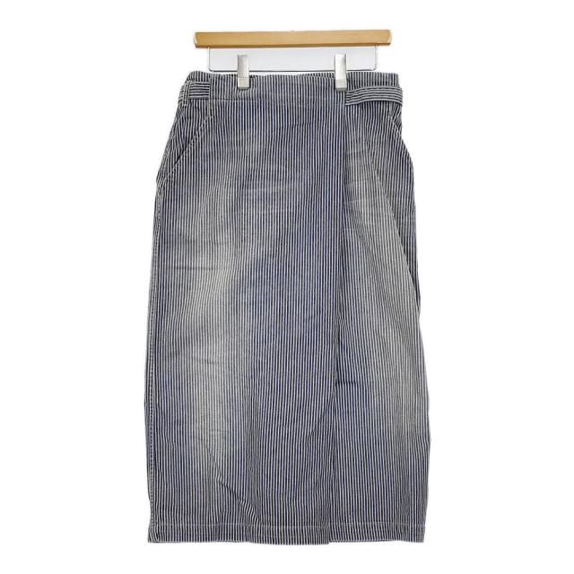 45R/45rpm ライ麦デニムのラップスカート（ヒッコリー淡） 25SS ブルー ホワイト レディース フォーティーファイブアールピーエム【中古】5-0614M♪