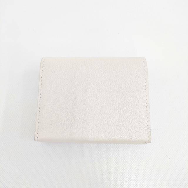 MOLINI ゴートレザー コンパクトウォレット Bifold Compact Wallet - Off white 定価38500円 二つ折り財布 ホワイト レディース モリニ【中古】5-1120G◎