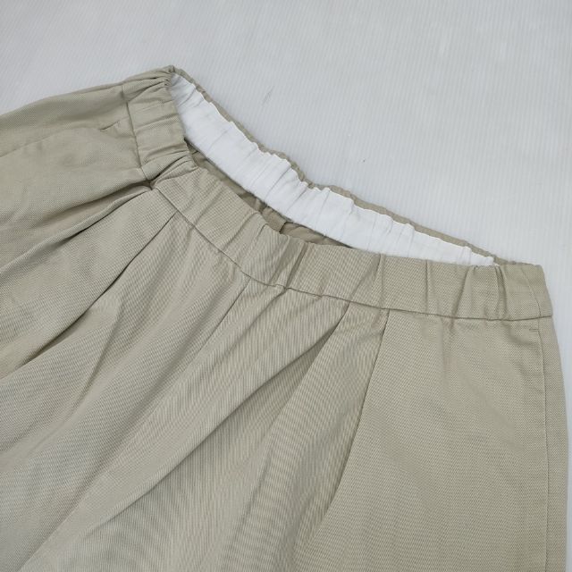 SP STASTNY PRODUKT エシュペー チノクロスタックワイドテーパードパンツ SP44135-6L6 チノパンツ ベージュ レディース【中古】5-0927G∞ SP STASTNY PRODUKT エシュペー チノクロスタックワイドテーパード