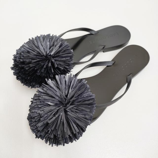 LAOCOONTE ラオコンテ 未使用品 leire tuscany 定価25300円 サイズ36 サンダル 25SS ブラック レディース【中古】5-0930S♪