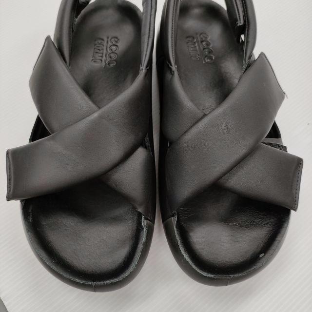 ecco cozmo pf クロスベルト 23.5cm 定価27500円 20665301001 サンダル 24SS ブラック レディース エコー【中古】5-0930S♪