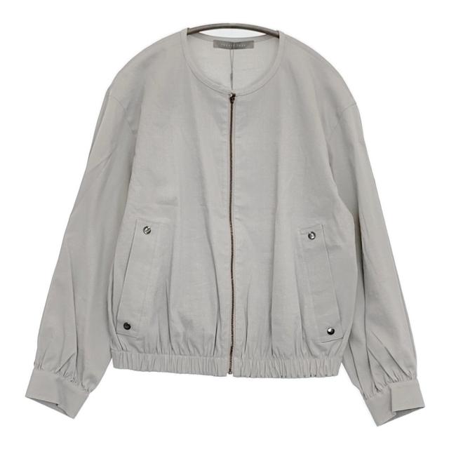 theory luxe 新品 CRISP LINEN KATIA 定価48400円 サイズ38 ブルゾン 24SS ライトグレー レディース セオリーリュクス【中古】5-0930M♪
