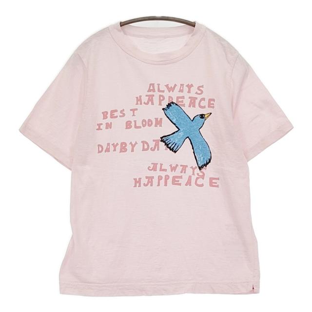 45R/45rpm メッセージバードプリントの90845星Tシャツ 定価19800円 ピンク レディース フォーティーファイブアールピーエム【中古】5-0930S♪