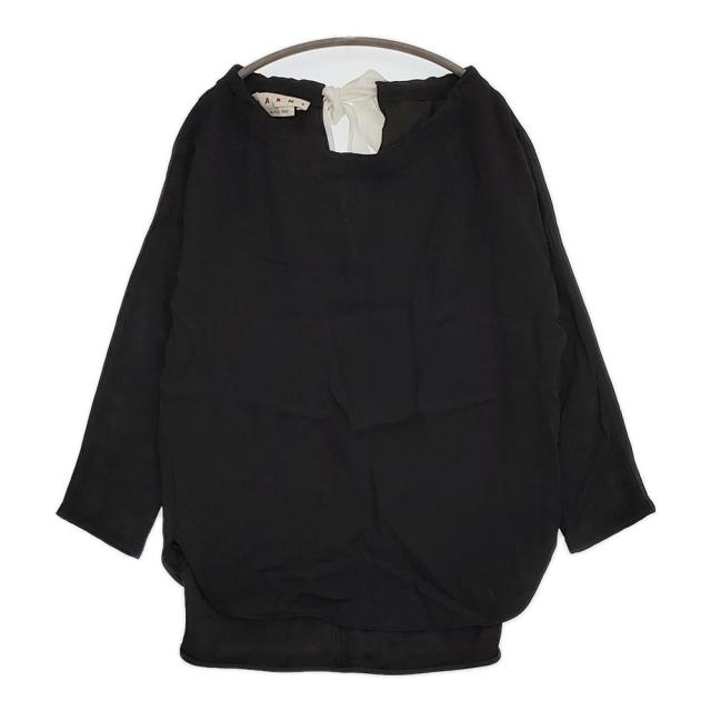 MARNI バックリボン CAMAU72A00TV285 サイズ40 ブラウス シャツ ブラック レディース マルニ【中古】5-0710M♪