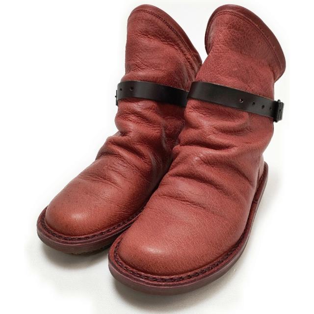 trippen BOMB RED レザー サイズ36 ブーツ レッド レディース