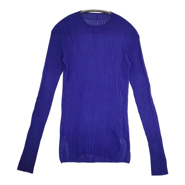 RAGNE KIKAS for Yohji Yamamoto NC-K33-470 シルク リブ  ニット パープル レディース ラグネキカスフォーヨウジヤマモト【中古】5-0901M∞