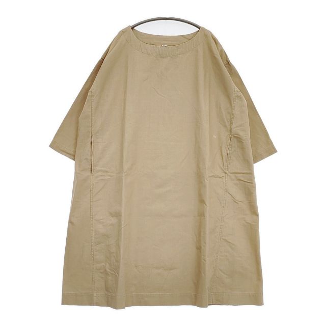 45R/45rpm HERITAGE ポプリンの馬比古ドレス 定価27500円 コットン ワンピース ベージュ レディース フォーティーファイブアールピーエム【中古】5-1105M∞