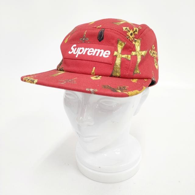 Supreme BOX LOGO Cross Camp Cap ボックスロゴ 帽子 キャップ レッド メンズ シュプリーム【中古】5-0901G◎