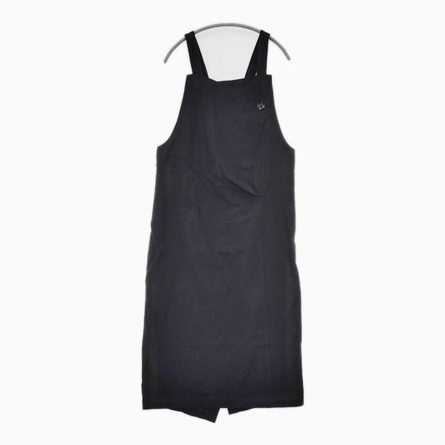 Y’s コットンリネンツイルドレス YE-D16-007 サロペットスカート サロペット ブラック レディース ワイズ/Yohji【中古】5-1021M△