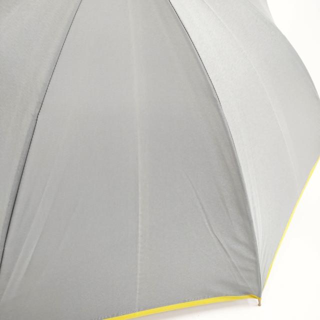 イイダ傘店 晴雨兼用 65cm オーダーメイド品 長傘 無地 傘 グレー