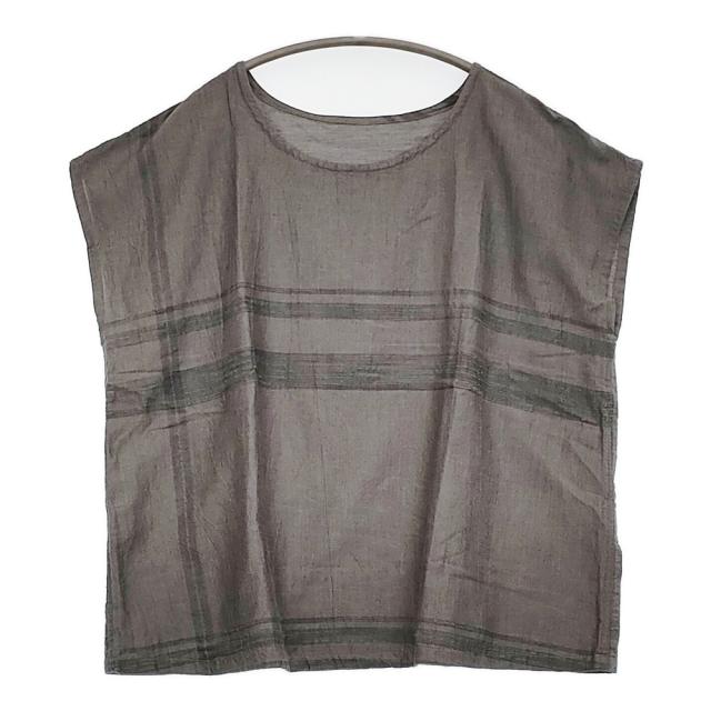 tamaki niime suton T SHORT ノースリーブ フレンチスリーブ Ｔシャツ カットソー グレー レディース 玉木新雌/タマキニイメ【中古】5-0902S♪