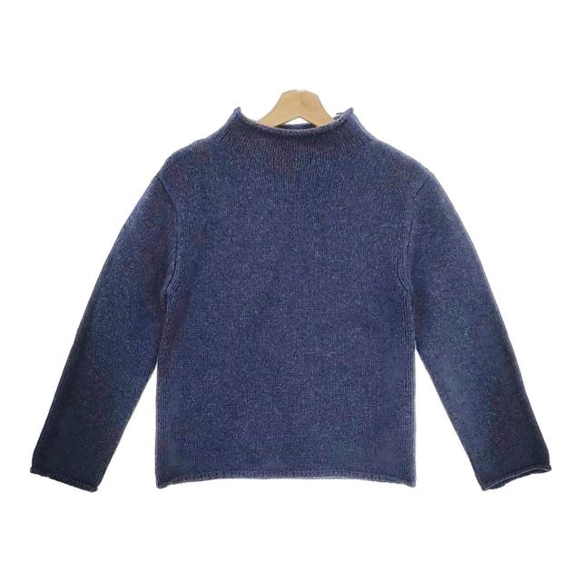 Lin francais d’antan ハイネック ウール カシミヤ混 セーター ニット ブルー レディース ランフランセダンタン【中古】4-1216T△