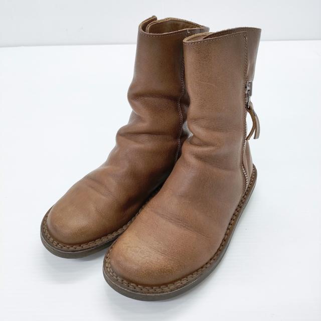 trippen DEER レザー サイドジップ サイズ36 ブーツ ブラウン レディース トリッペン【中古】5-0717G◎