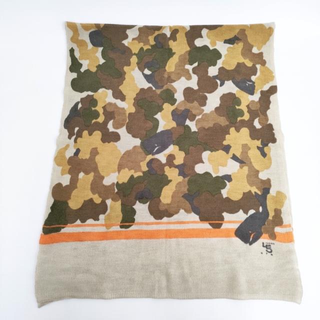 45R/45rpm フロート縮絨のポコマフラー ストール マフラー ベージュ ブラウン レディース フォーティーファイブアールピーエム【中古】5-1128T◎