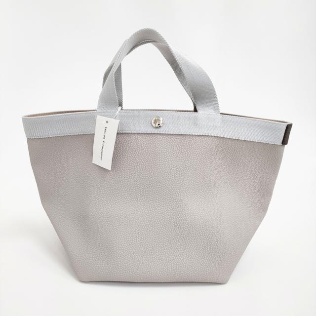 Herve Chapelier 新品 707GP リュクス舟型トートM マスティック×シルバー 定118800円 トートバッグ レディース エルベシャプリエ【中古】5-1011G♪
