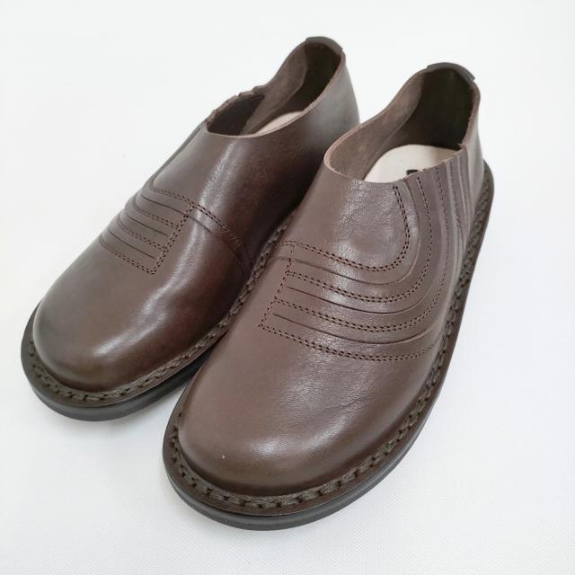 trippen 未使用品 rainbow サイズ36 定価57200円 レザー スリッポン シューズ・靴 ブラウン レディース トリッペン【中古】5-1011G♪