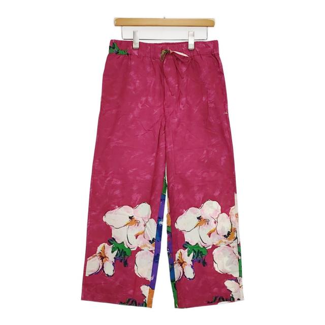 45R/45rpm 未使用品 アロハプリントパンツ 定価31000円 サイズ3 イージー ピンク レディース フォーティーファイブアールピーエム【中古】5-1011M♪