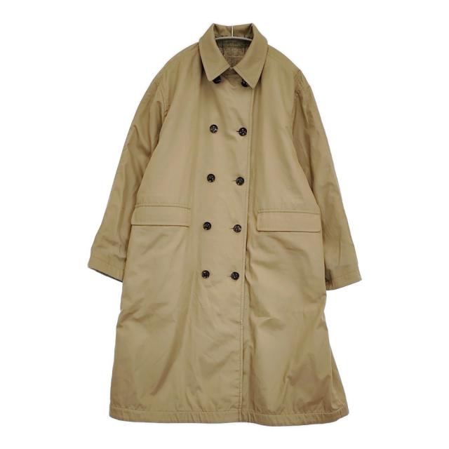45R/45rpm ギャバ×シェットランドツイードの908リバーシブルコート 定価173000円 24AW ベージュ レディース フォーティーファイブアールピーエム【中古】5-1128T♪