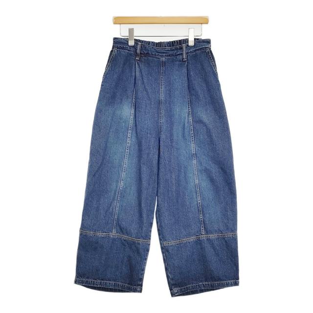 Brocante WOODY HOUSE別注 ロングトヌーパンツ 33-385D 定価22000円 ワイド イージー デニムパンツ ブルー レディース ブロカント【中古】5-1128G♪