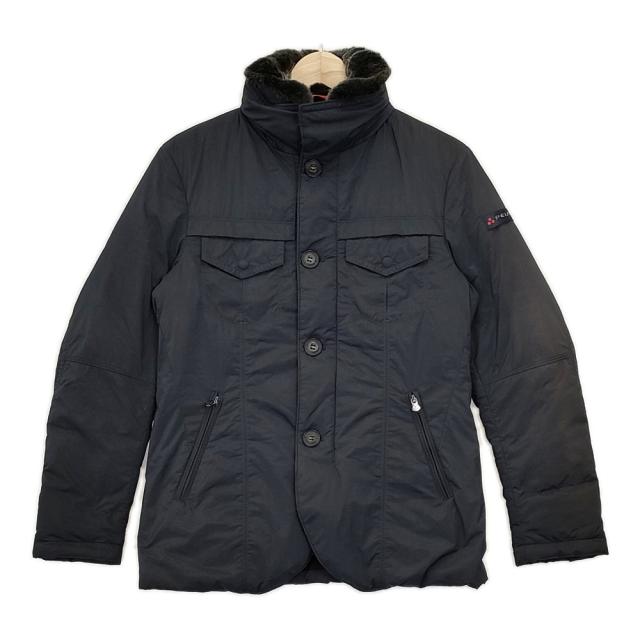 PEUTEREY ラビットファーカラー 47253100 ダウンジャケット ネイビー メンズ ピューテリー【中古】5-1020A◆