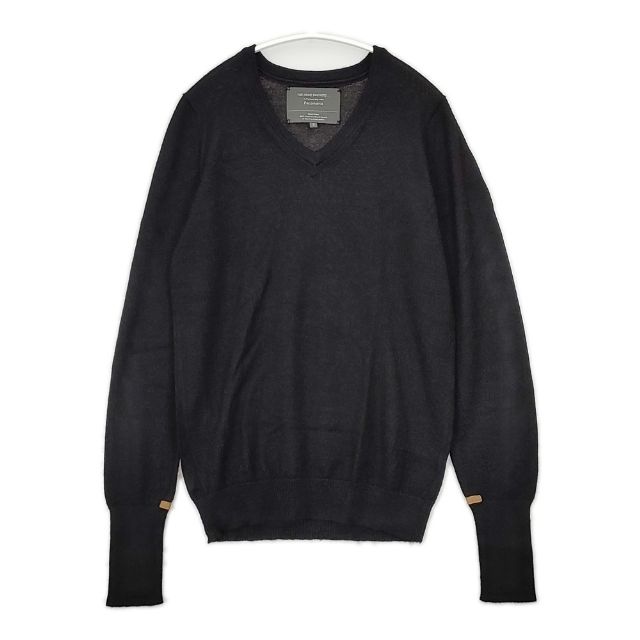 THE INOUE BROTHERS シュプリームロイヤルアルパカ Vネック セーター ニット ブラック メンズ ザイノウエブラザーズ【中古】5-1124T∞