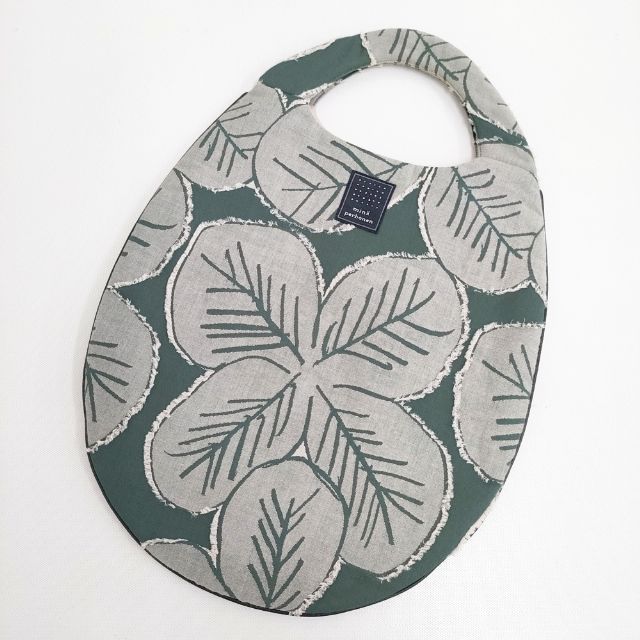 mina perhonen ts9271 good luck エッグバッグ カットジャガード トートバッグ グリーン レディース ミナペルホネン【中古】5-1122G∞