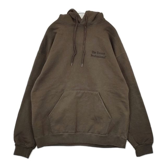 The Ennoy Professional フロントロゴ刺繍スウェット 裏起毛 パーカー ブラウン メンズ ザエンノイプロフェッショナル【中古】5-1124T∞