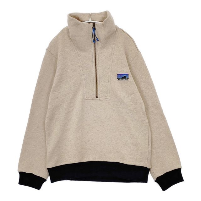 patagonia ウーリーフリースプルオーバー 26905 ハーフジップ セーター ニット ベージュ メンズ パタゴニア【中古】5-1124T∞