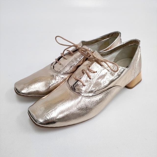 repetto MARK OXFORD SHOES パテント エナメル ヒール付き サイズ40 シューズ・靴 ピンクゴールド レディース レペット【中古】5-0306G◎