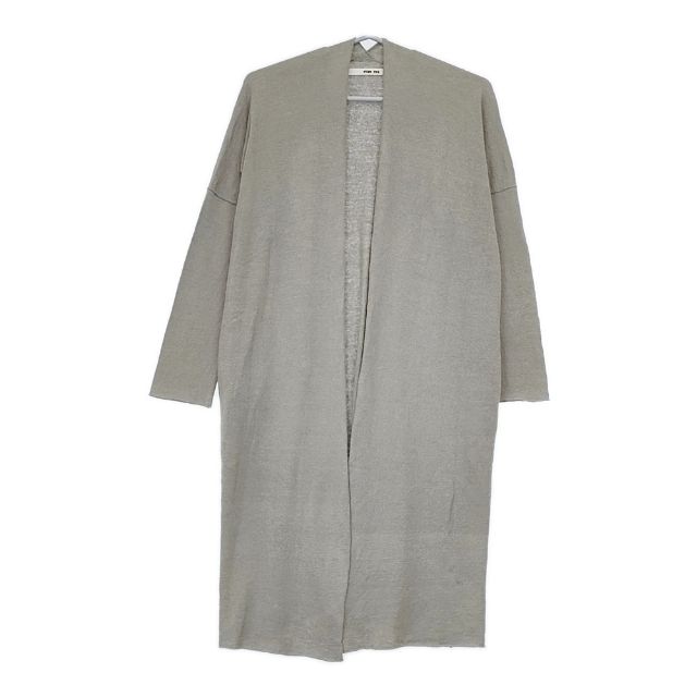 evam eva double covering robe E191K097 リネン混 ローブ ガウン 羽織 コート グレー レディース エヴァムエヴァ【中古】5-0714M∞