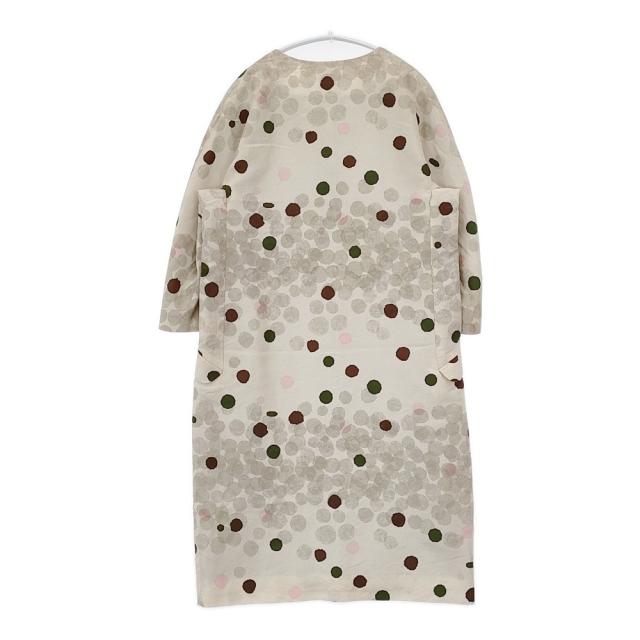 mina perhonen glimmer na6220 シルクコート ノーカラー シャンタン 日本製 アイボリー レディース ミナペルホネン【中古】5-1111T△