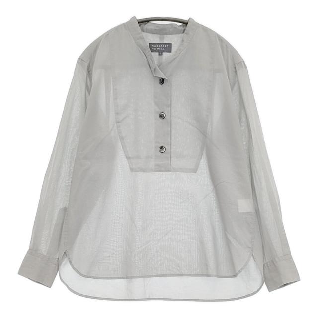 MARGARET HOWELL COTTON VOILE サイズ1 578-4253003 シアー 長袖シャツ 24AW グレー レディース マーガレットハウエル【中古】5-1014M♪