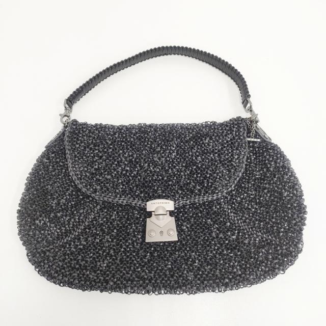 ANTEPRIMA ブロッコ ワイヤーバッグ ハンドバッグ ブラック レディース アンテプリマ【中古】5-0828G◎