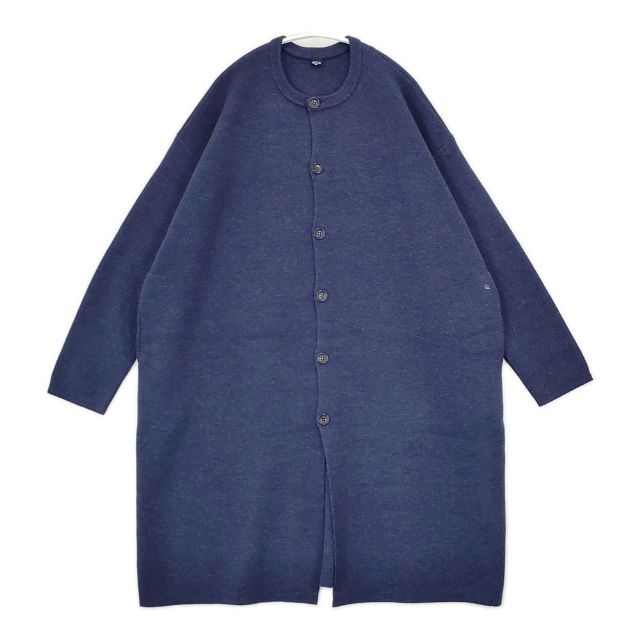 45R/45rpm カメリヤスムースのロングカーディガン ニットコート 定価64900円 カーディガン ネイビー レディース フォーティーファイブアールピーエム【中古】5-1119T∞