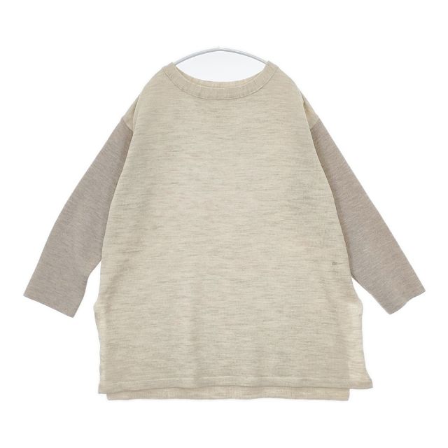 45R/45rpm アルルとフロートのミックスビッグチュニック 定価52800円 ウール チュニック ベージュ レディース フォーティーファイブアールピーエム【中古】5-1119T∞