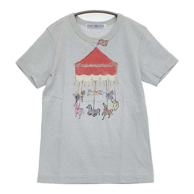 R&D.M.Co- MERRY-GO-ROUND T-SHIRT メリーゴーランド Tシャツ L 定18700円 6878 ライトブルー レディース オールドマンズテーラー【中古】5-1001S♪