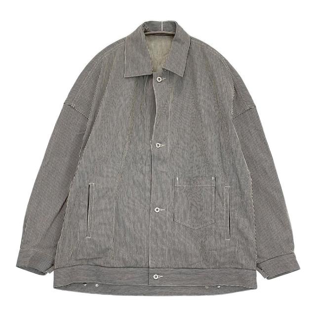 ゴーシュ 未使用 コットンヒッコリーオーバーサイズブルゾン 定38500円 ジャケット 2025 ネイビー ホワイト レディース ゴーシュ【中古】5-1001M♪